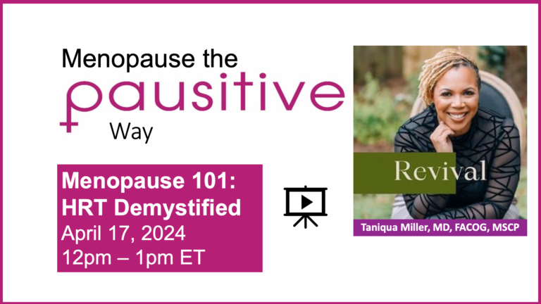 Menopause 101: HRT Demystified - pausitive health
